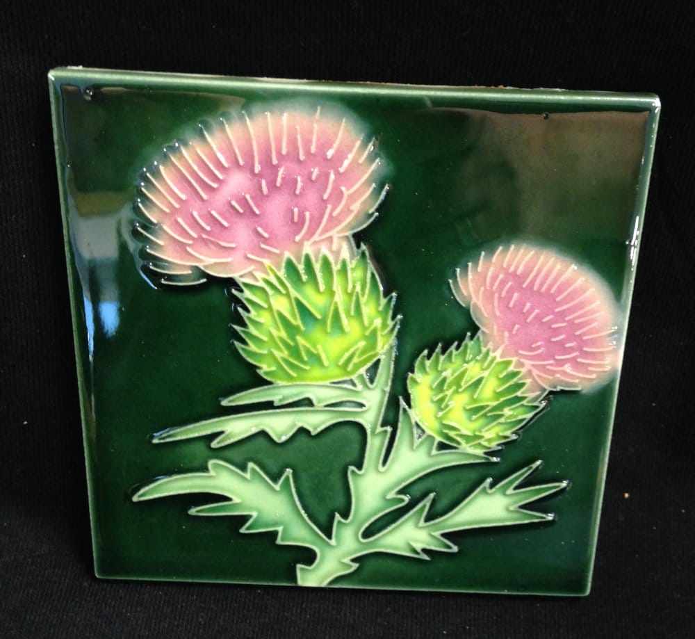 Coaster or Picture Tile Scottish Thistle - Loch Ness Gifts