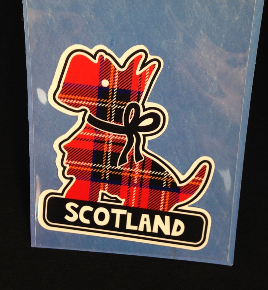 Sticker - Tartan Scottie Dog - Loch Ness Gifts