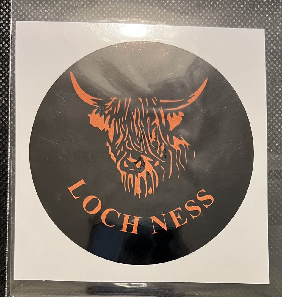 Sticker - Loch Ness Highland Cow - Loch Ness Gifts