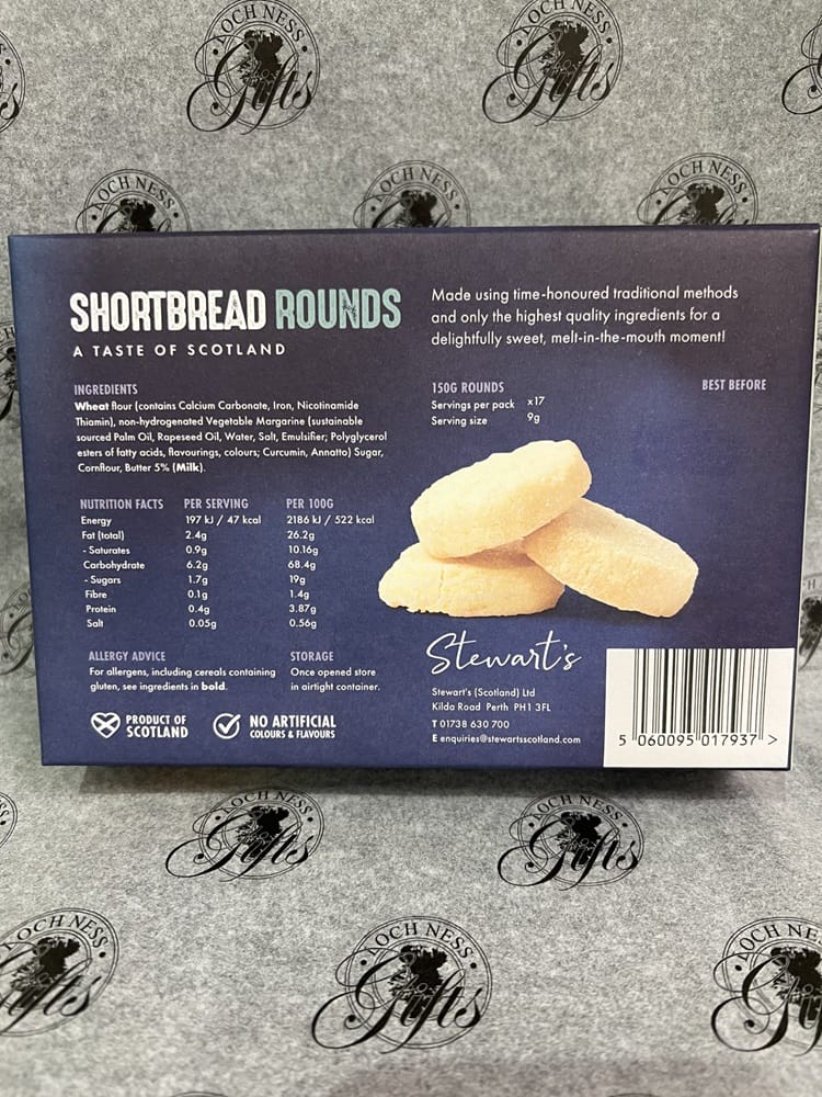 Shortbread - Shortbread Rounds Gift Box 150g Nessie The Loch Ness ...