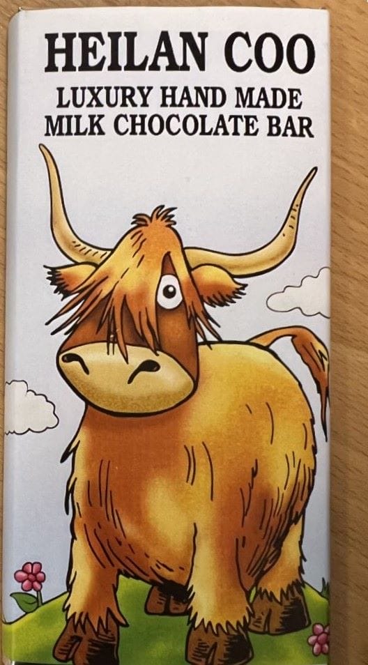 Chocolate Bar - Luxury Hand Made Milk Chocolate Heilan Coo Bar - Loch ...